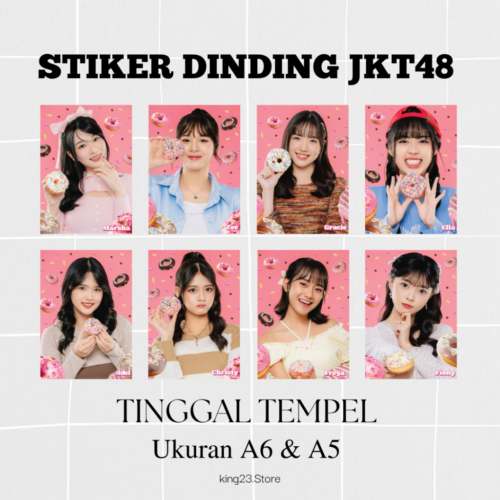 Jual Stiker Dinding Jkt48,Edisi/Tema Think Donut,Poster Jkt48 Ukuran A6 ...