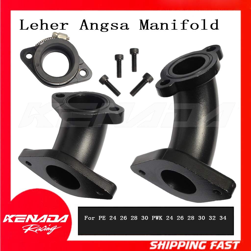 Jual KENADA RACING Leher Angsa Manifold Manipul Manipol Intake Intek Bebek RACING PE PWK 24 26 ...