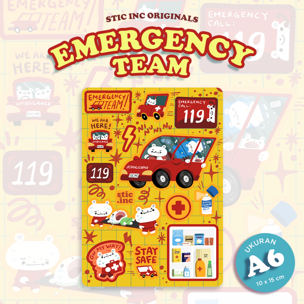 Jual Emergency Team - Stic.Inc Med Series - Stickersheet A6 | Shopee ...