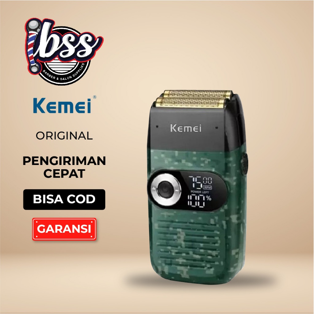 Jual Kemei Shaver KM 2027 ARMY Alat Cukur Kumis Jenggot Shaver digital / KEMEI ORIGINAL / IBSS ...