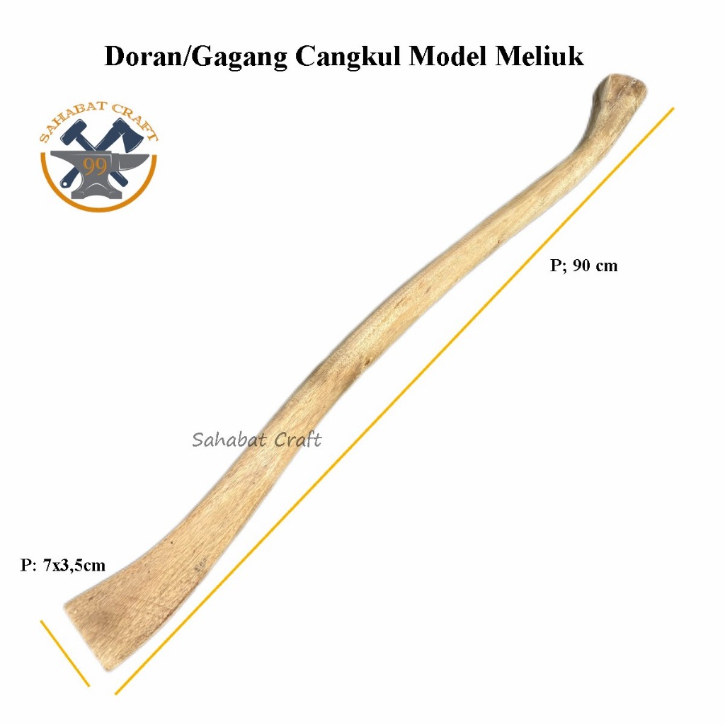 Jual Doran/Gagang Cangkul Model Meliuk P: 90 cm Pegangan cangkul Gagang ...