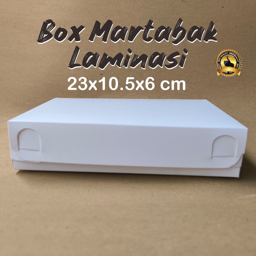 Jual Box Martabak / Roti Bakar Ivory/Putih LAMINASI Polos 20 x 13,5 x 4 ...