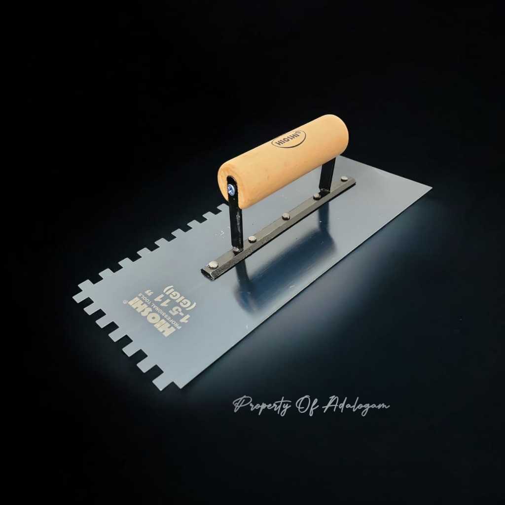 Jual HIOSHI Sendok Semen Roskam Besi Gerigi Alat Acian Semen Tile ...