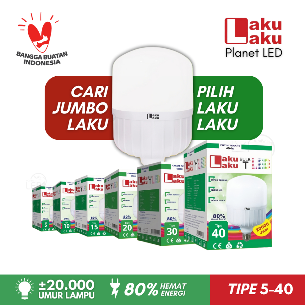 Jual [Promo Bundling Beli 3 Lebih Murah] Lampu Bohlam LED Jumbo T Bulb Tipe 40/30/20/15/10/5 ...