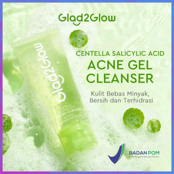 Jual Glad2Glow Glad 2 Glow facial Wash Centella Salicylic Acid Acne Gel Cleanser Blueberry ...
