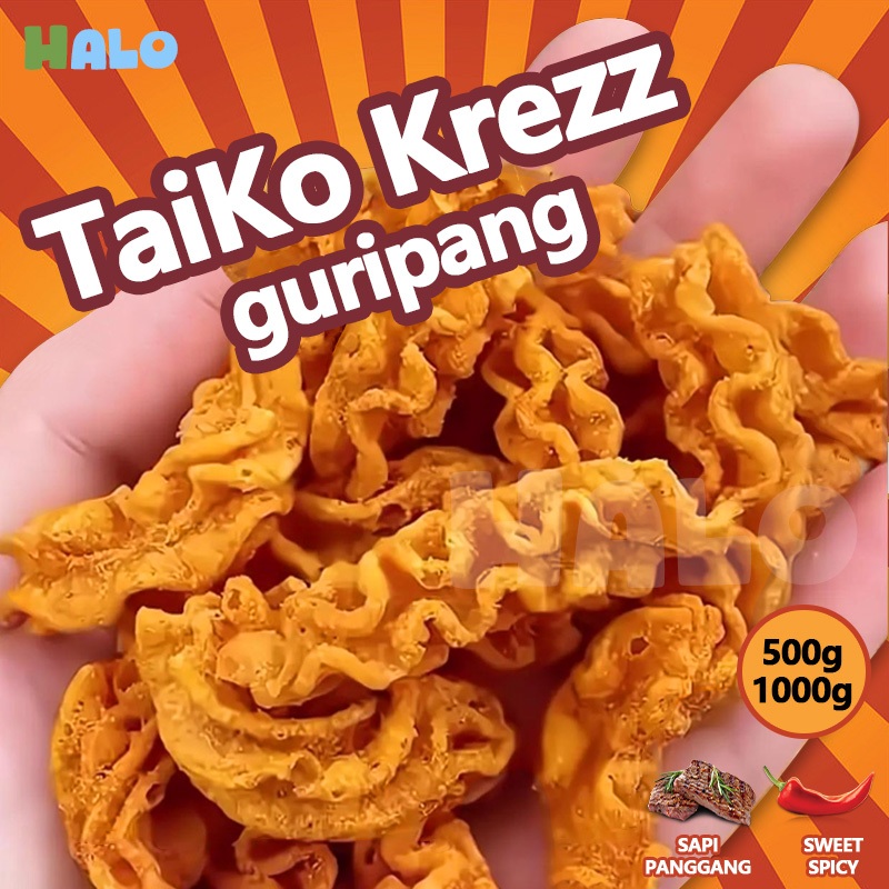 Jual COD Taiko Krezz 500g/1000g,camilan/makanankembung/ puffed ...