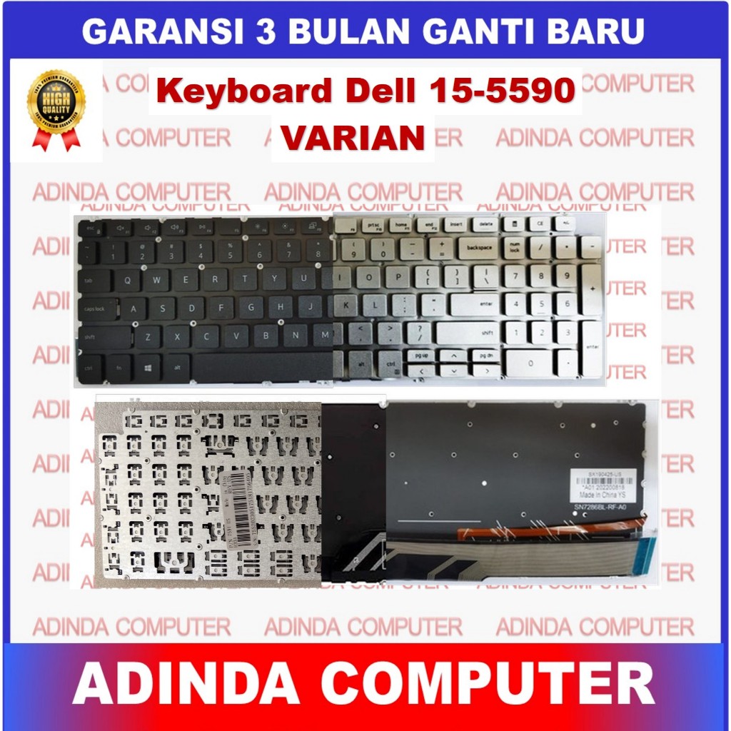 Jual Keyboard Dell Inspiron 15-5590 Vostro 15 5501 5502 5590 7500 7590 ...