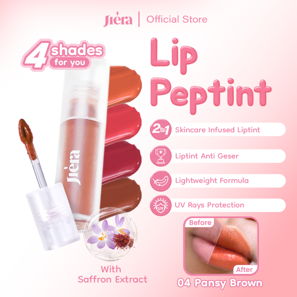 Jual JIERA Lip Peptint with 2 in 1 Function Lip Tint & Lip Care, UV ...