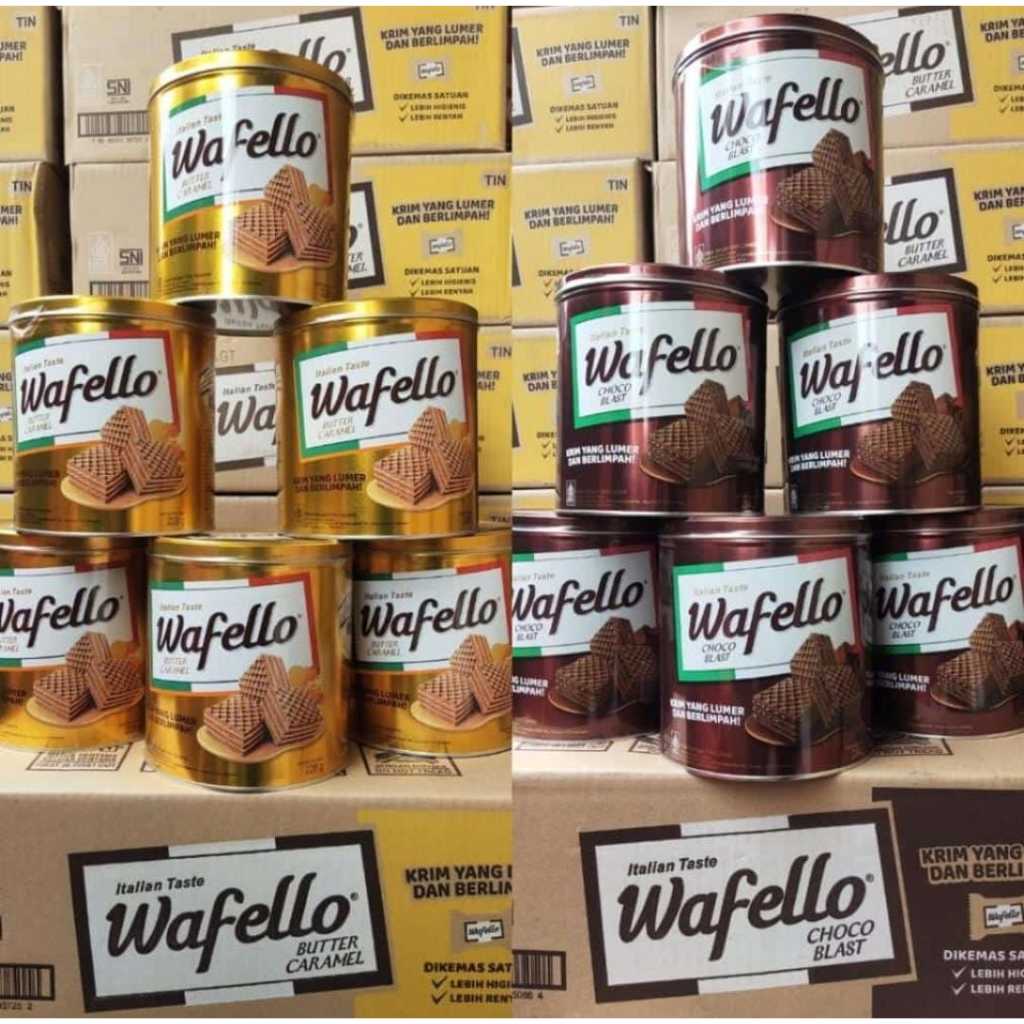 Jual Roma Wafello Wafer Kaleng Coklat & Karamel | Shopee Indonesia