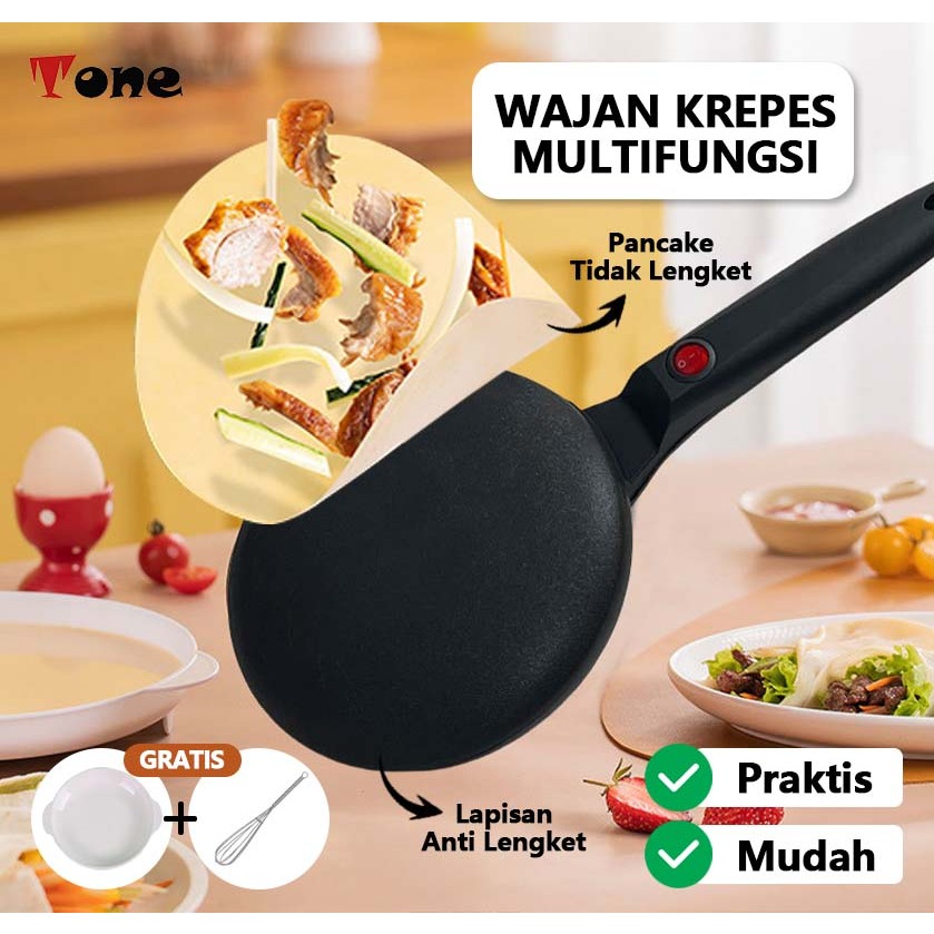 Jual Wajan Crepes Maker Listrik 600w Alat Pembuat Crepes / Tacos ...