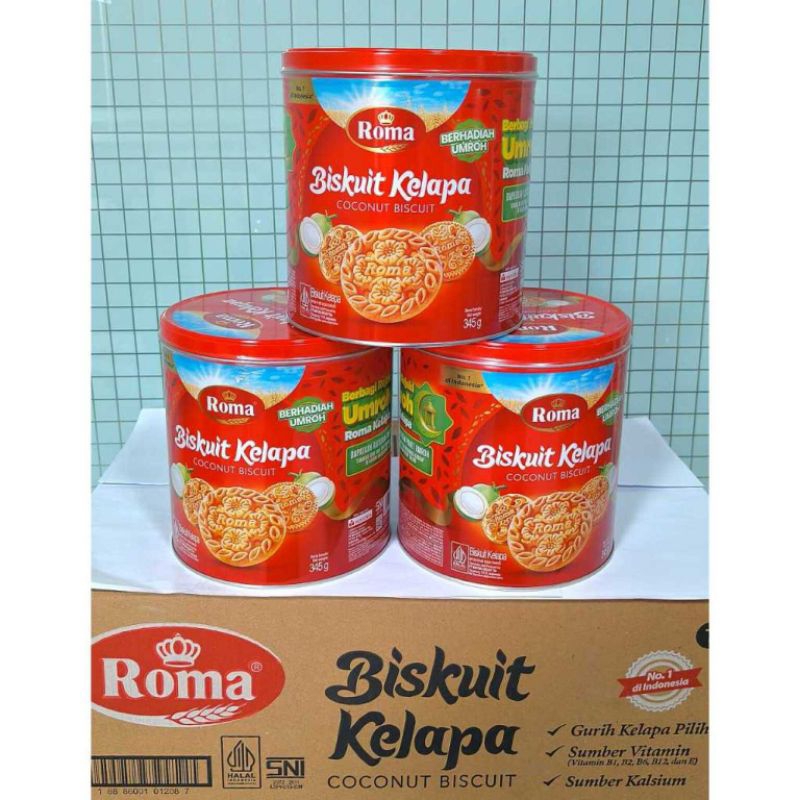 Jual Biskuit Roma Kelapa Coconut Biscuit Kaleng 345gr | Shopee Indonesia