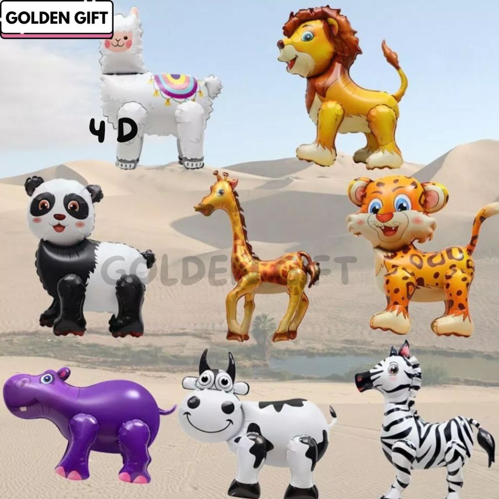 Jual Berjalan Balon Hewan Foil Balon Singa Panda Alpaca Ballon Hutan ...