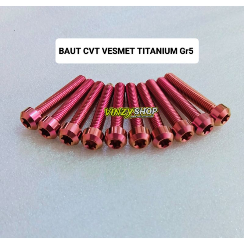 Jual Baut titanium gr5 CVT VESMET sprint isi 10pcs | Shopee Indonesia