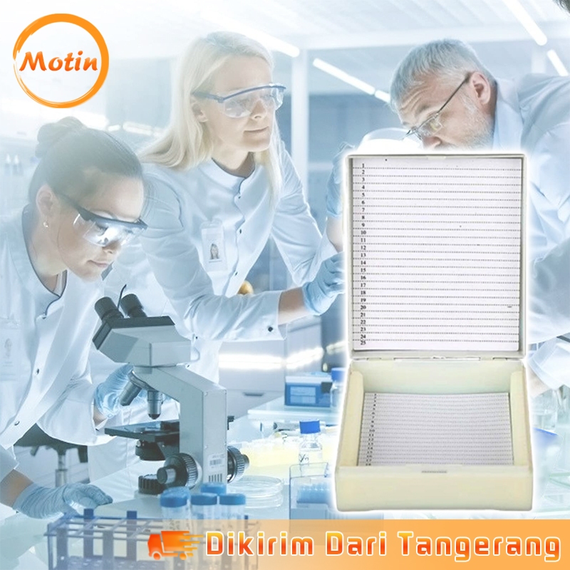 Jual 25pcs PVC Slide Box Kotak Preparat Objek Glass Microscope Slide ...