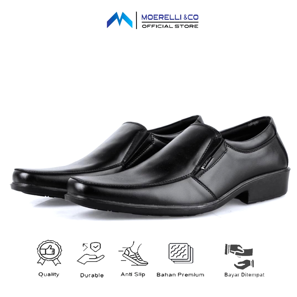 Jual MOERELLI &CO Hedvige M7112 | Sepatu Formal Pantofel Pria Hitam ...