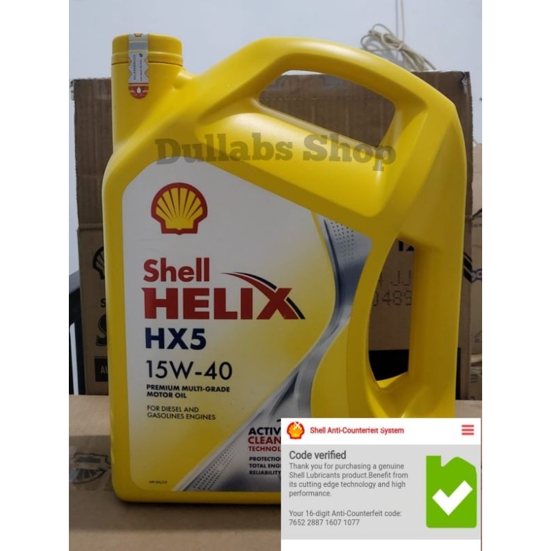 Jual Shell Helix Hx5 15w-40 ORIGINAL BARCODE | Shopee Indonesia