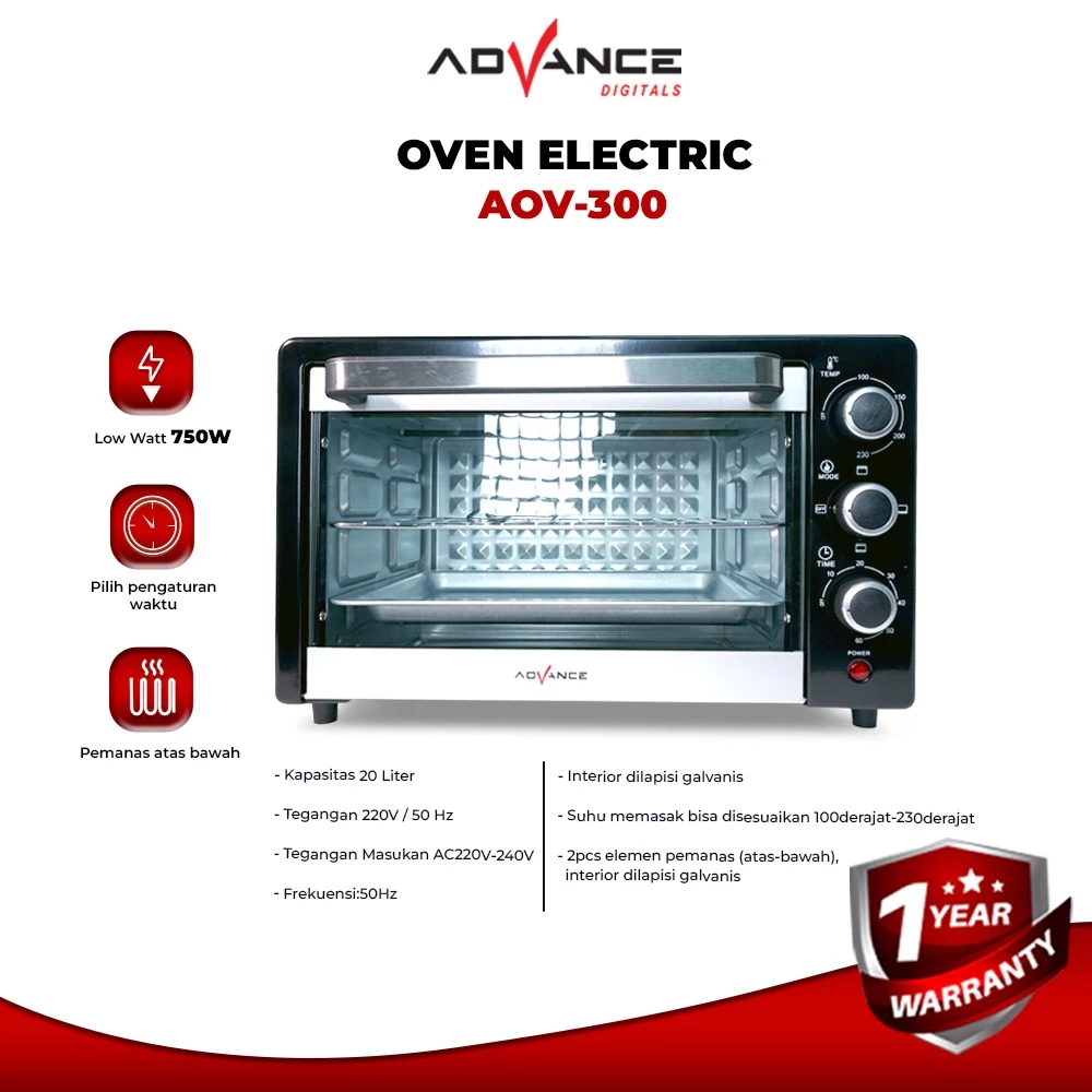 Jual Advance Oven Listrik/Electric Oven 20L 600W Low watt +Rotisseris ...