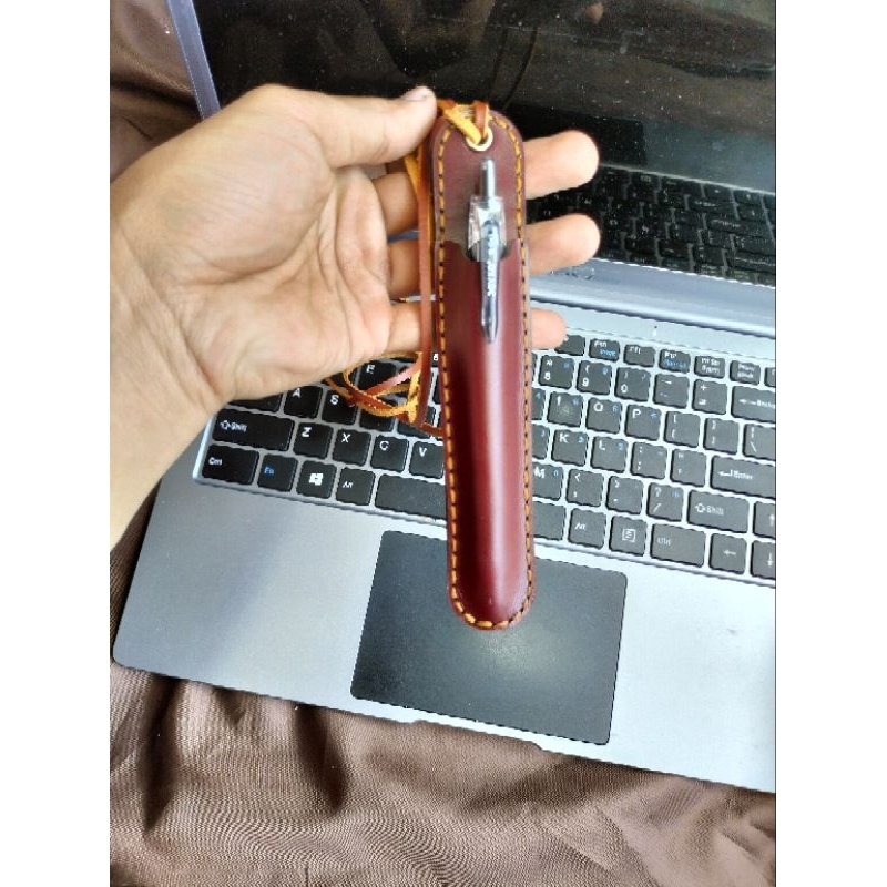 Jual leather pen case single pen holder pen Sleeve leather pen pouch ...
