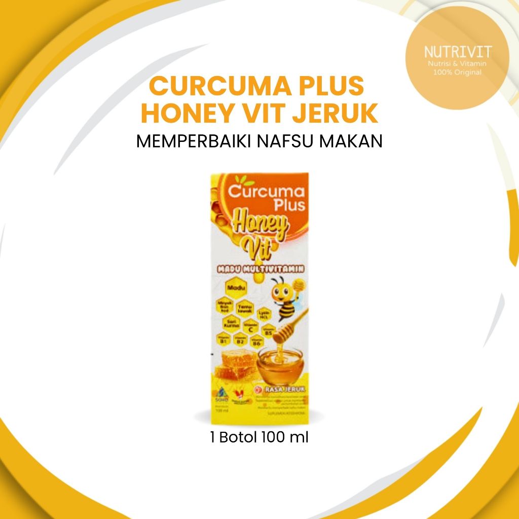 Jual Curcuma Plus Honey Vit Sirup 100ml Rasa Original / Jeruk - Madu ...