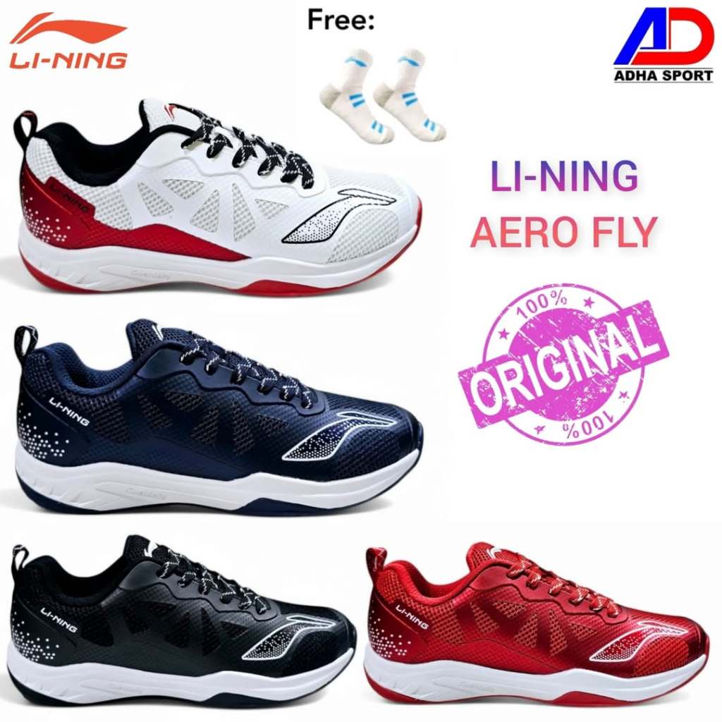 Jual Sepatu Badminton Lining Aero Fly AYTU033 Sepatu Bulutangkis ...