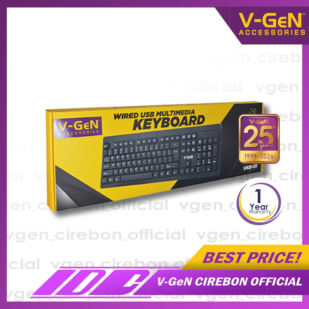 Jual Keyboard Wired USB V-GeN VKB-01 Keyboard Office Kabel | Shopee ...