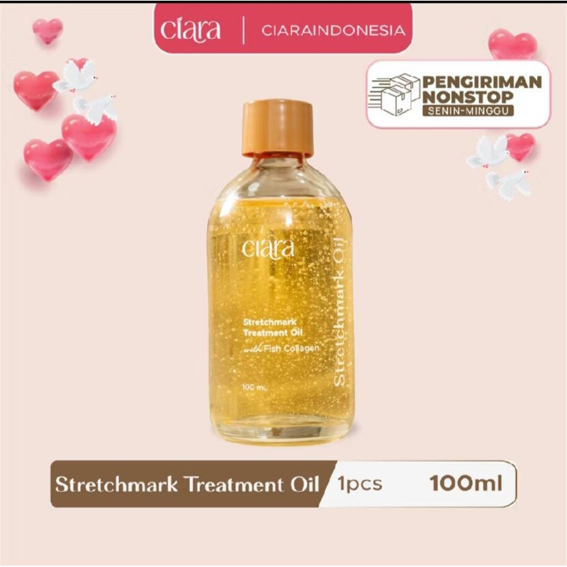 Jual Clara Stretchmark Treatment Oil Fish Collagen 100ml | Shopee Indonesia