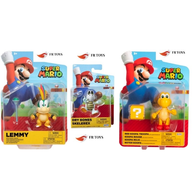 Jual Jakks Nintendo Super Mario Lemmy, Red Koopa Troopa & Dry Bones ...