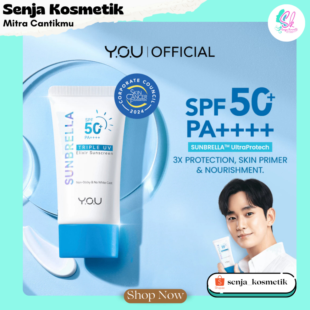 Jual YOU Triple UV Elixir Sunscreen Gel SPF 50+ PA++++ [UVA UVB Blue ...