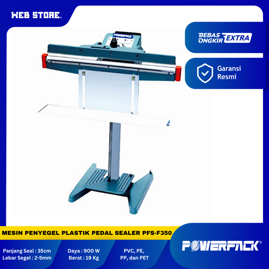 Jual Mesin Press Plastik Injak POWERPACK Pedal Impulse Sealer 35cm PFS ...