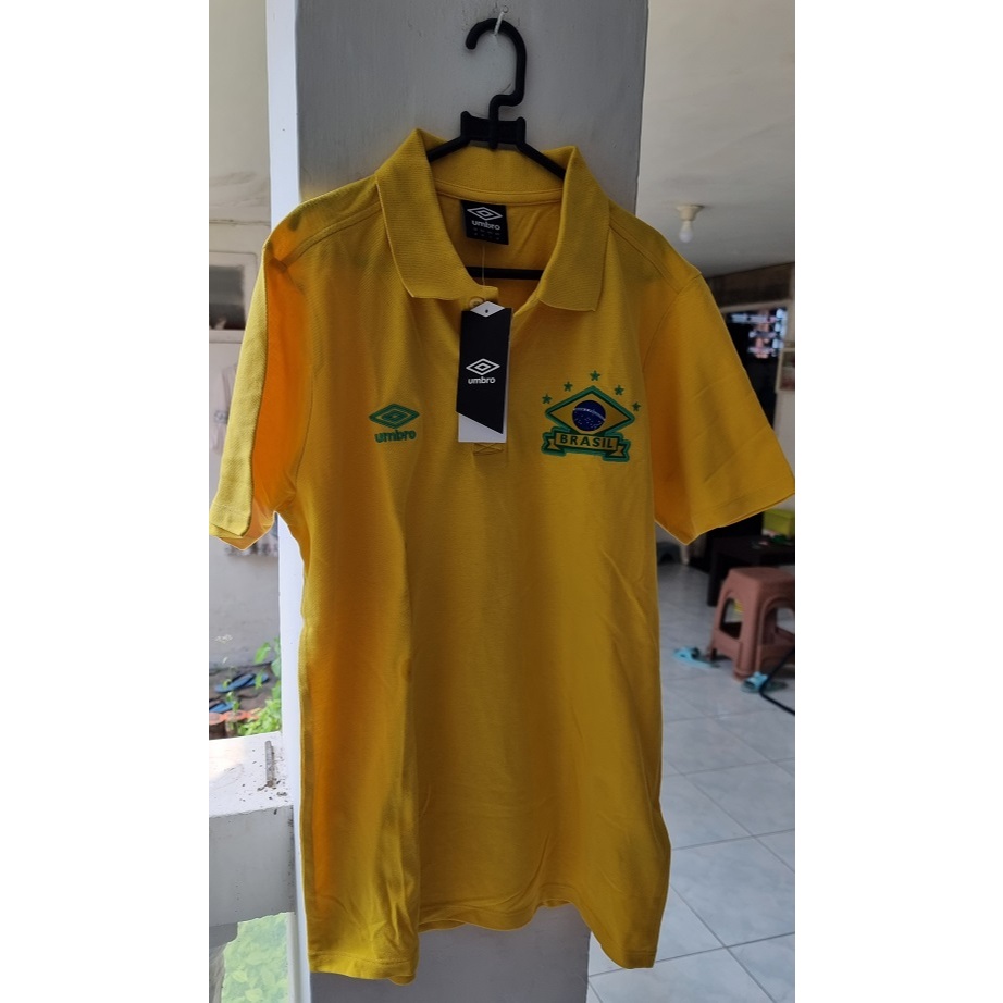 Jual Umbro Brazil Team Training Jersey Polo Shirt Cotton - Baju / Kaos ...