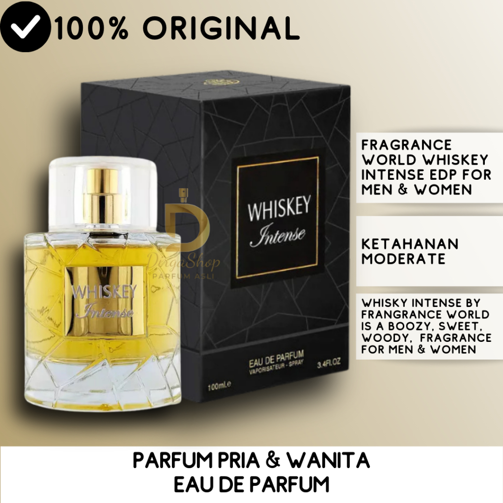 Jual Fragrance World Whiskey Intense EDP For Men & Women | Shopee Indonesia