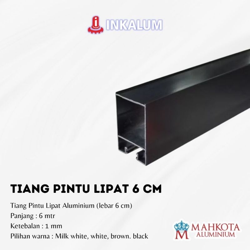 Jual TIANG PINTU ALUMINIUM 6 CM TIANG LIPAT ALUMINIUM | Shopee Indonesia
