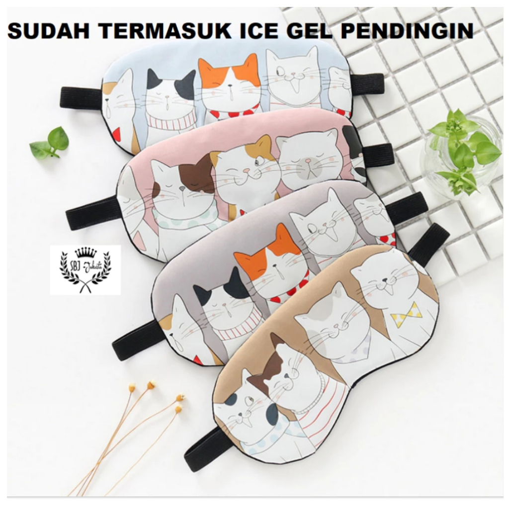 Jual Masker Mata Penutup Mata Eye Mask untuk tidur dengan Ice Gel motif ...