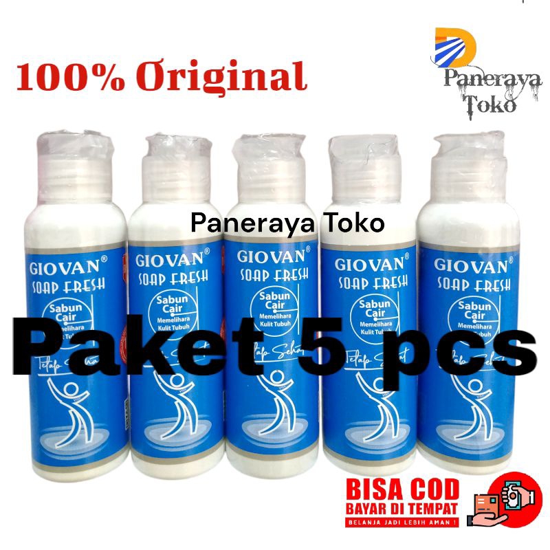 Jual Paket Hemat 5 Pcs Giovan Soap Fresh 90 ML | Shopee Indonesia
