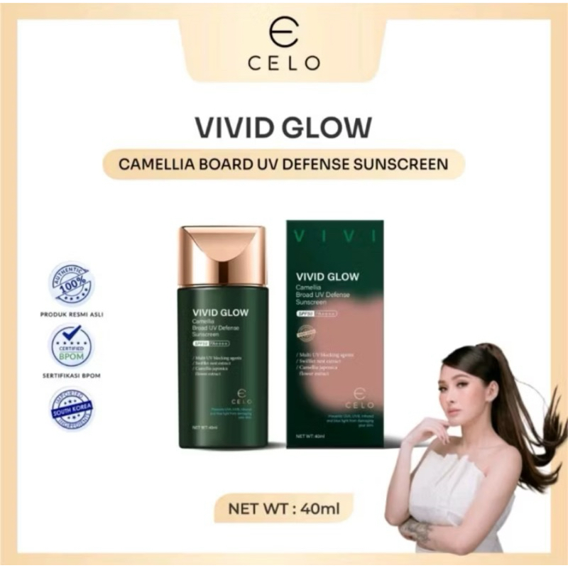 Jual CELO Vivid Glow Camellia Broad UV Defense Sunscreen SPF 50 PA ...