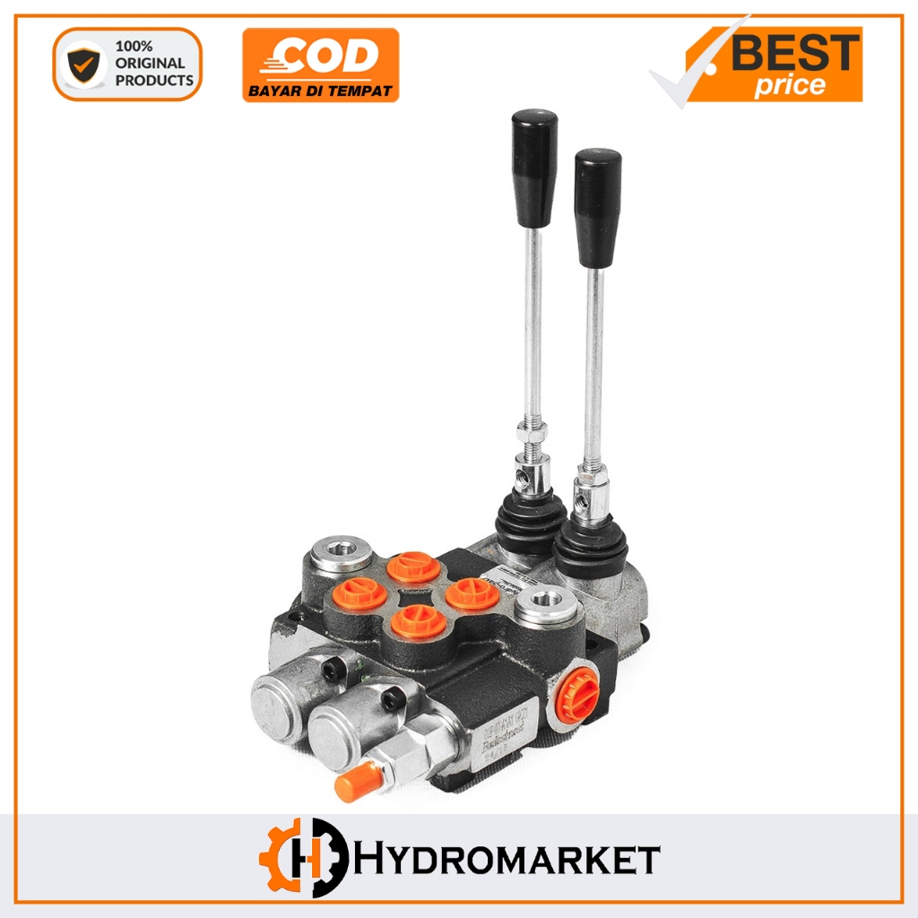 Jual Hand Valve Hidrolik P40 - 2 Tuas Spool / Directional Control Valve ...