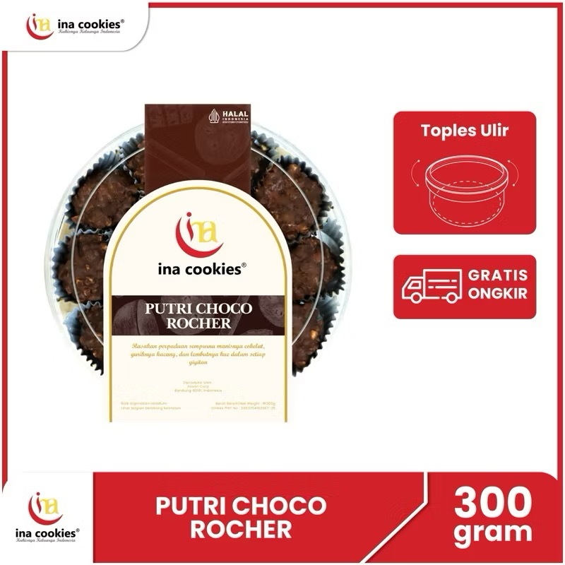 Jual Ina Cookies Reguler PUTRI CHOCO ROCHER | Shopee Indonesia