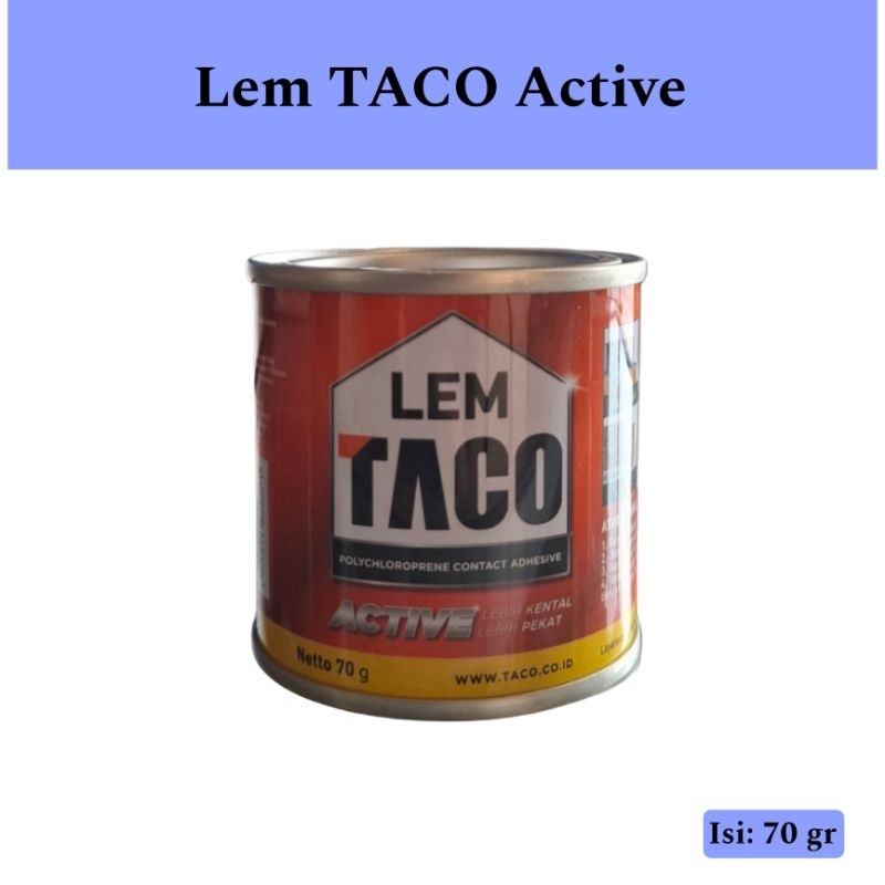 Jual Lem TACO Active 70 Gram || Lem Kuning HPL Edging Vinyl Fox Aibon ...