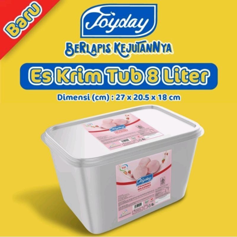 Jual JOYDAY ES KRIM 8 LITER RASA STRAWBERRY (READY SETIAP HARI ...