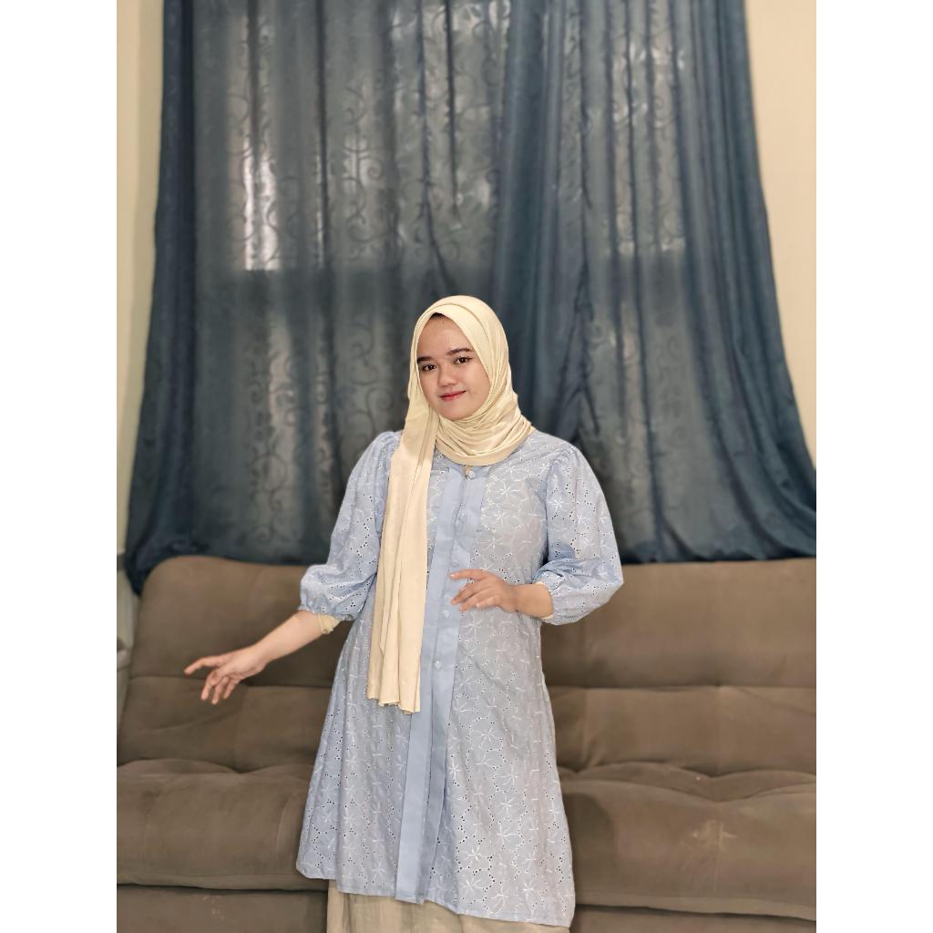 Jual ONE SET KATBOL LENGAN BALON - New Ka.raaya Tunik lengan balon set ...