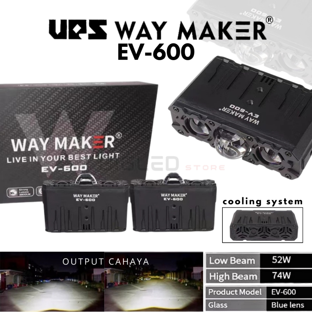 Jual Mini Laser UPS Way Maker 3 Mata EV 600 74 Watt Bluelens UPS ...