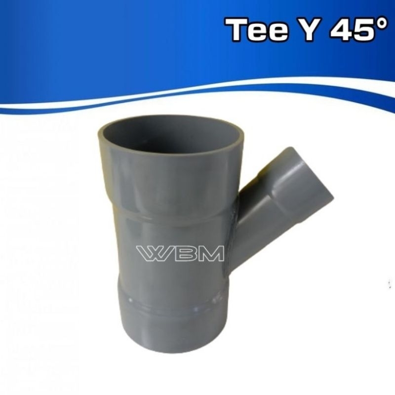 Jual Fitting pvc tee y 10 x 4 inchi D 45 derajat | Shopee Indonesia