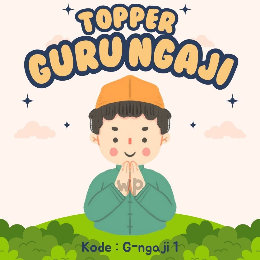 Jual TOPPER GURU NGAJI / Topper Guru / Topper Untuk Buket Guru / Topper ...