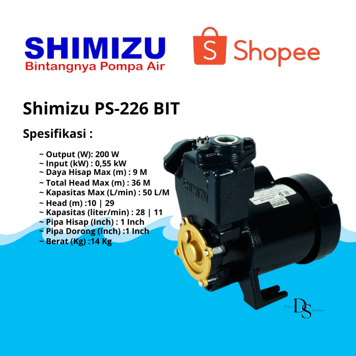 Jual Mesin Pompa Air Shimizu type PS-226 BIT | Shopee Indonesia