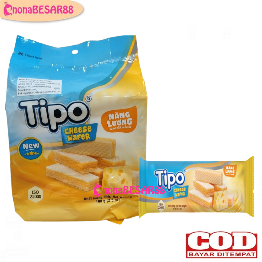Jual BUY 1 GET 1 FREE Tipo Cheese Wafer 100gr / Wafer Keju / Tipo Wafer ...