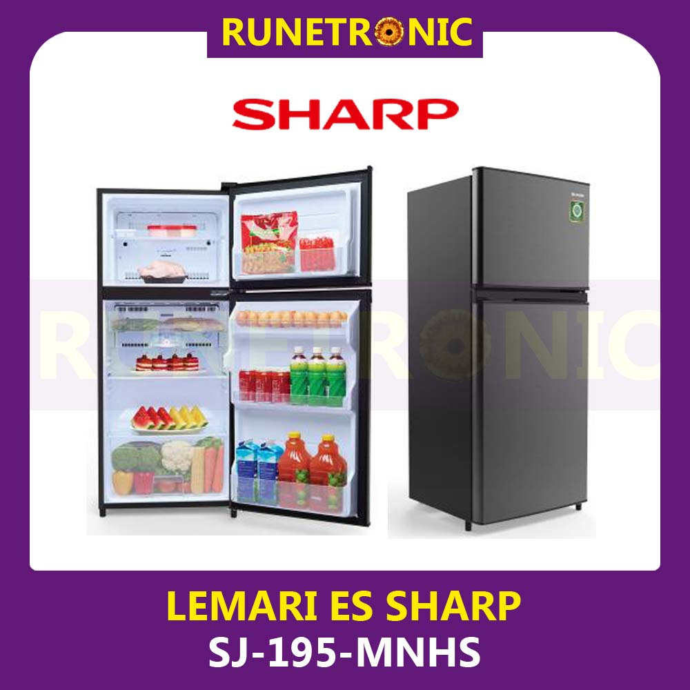 Jual LEMARI ES SHARP 2 PINTU KECIL SJ-195-MNHS KULKAS SHARP 2 PINTU ...