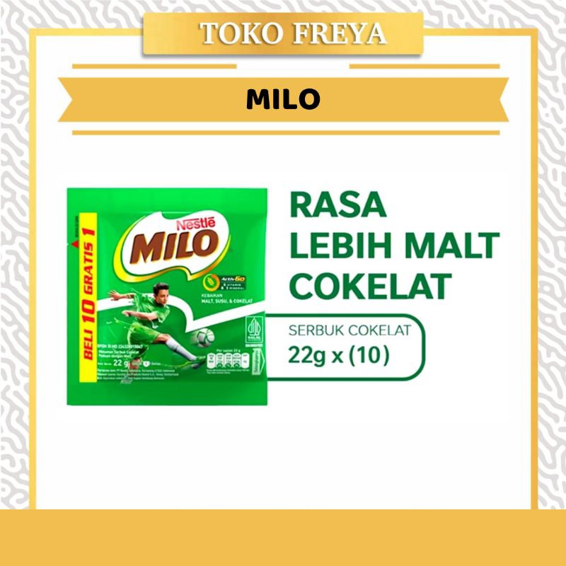 Jual MILO Activ-Go Susu Bubuk Sachet 22gr Renteng Milo Susu Cokelat ...