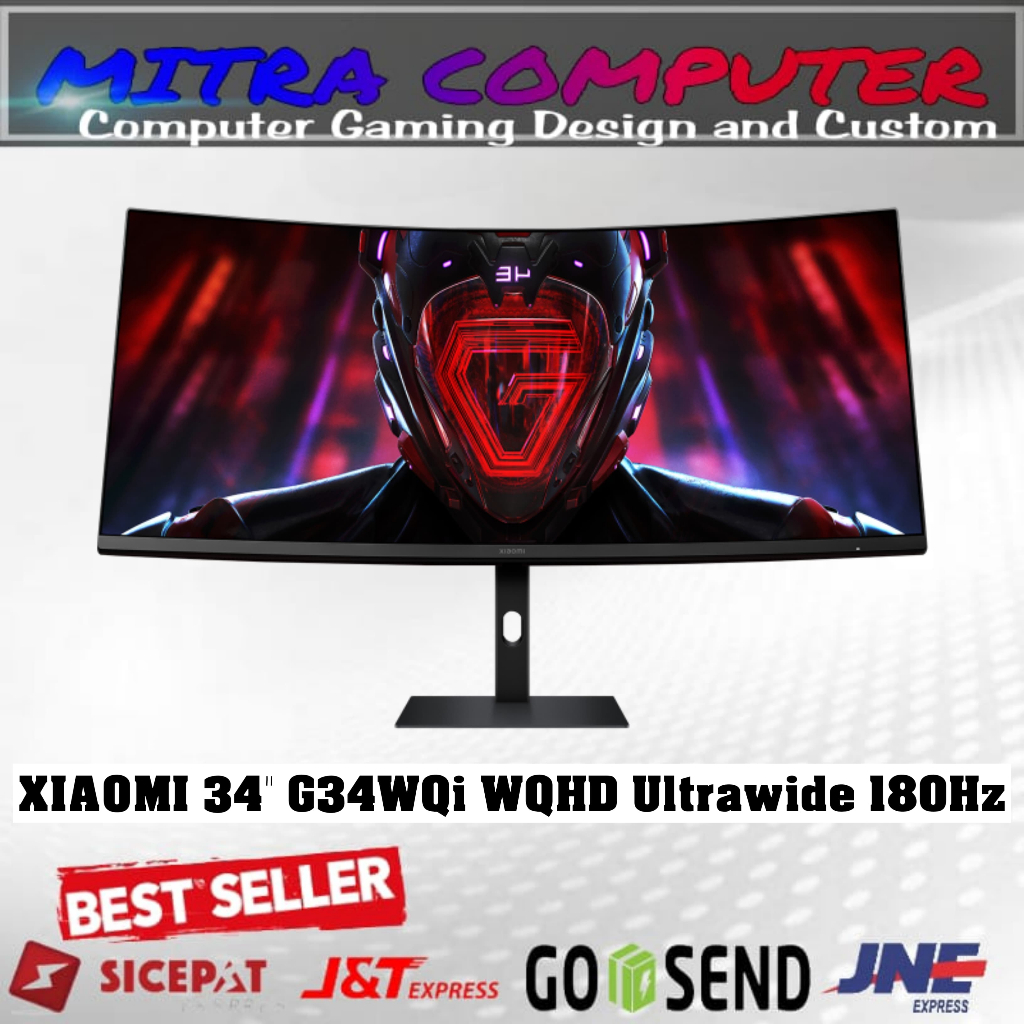 Jual Xiaomi Mi Monitor 34" G34WQi WQHD Ultrawide 180Hz Curved Gaming ...