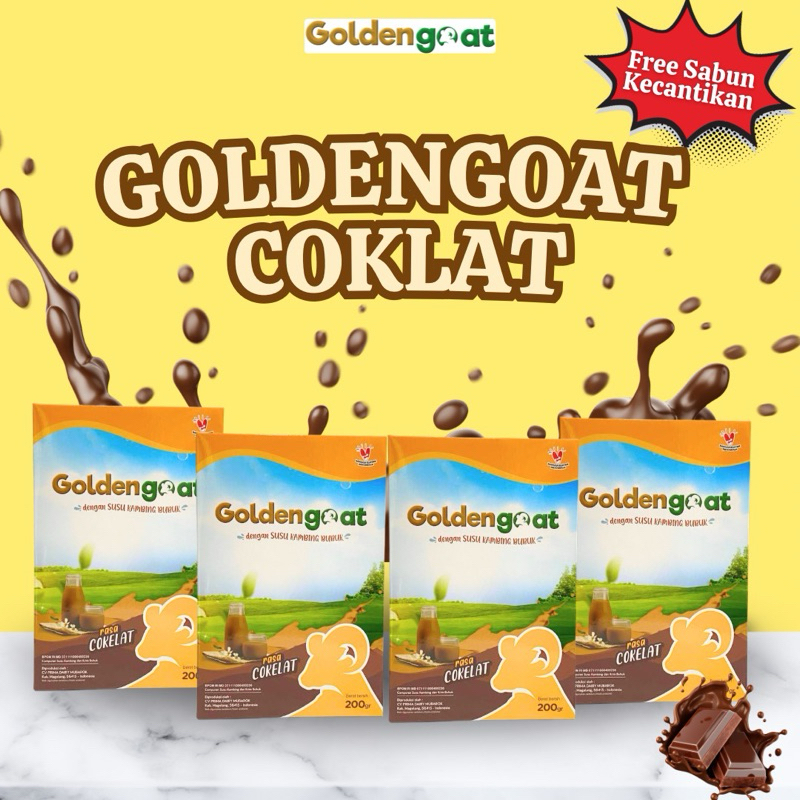 Jual Goldengoat Coklat 1Box Susu Kambing Etawa Bubuk 200g | Shopee Indonesia