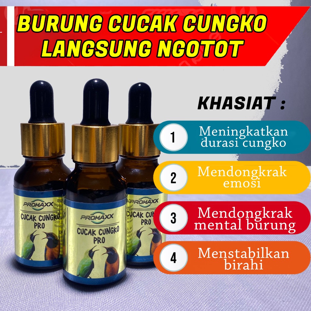 Jual PENGGACOR PROMAXX CUCAK CUNGKO PRO VITAMIN AGAR CUNGKO AUTO NGOTOT ...